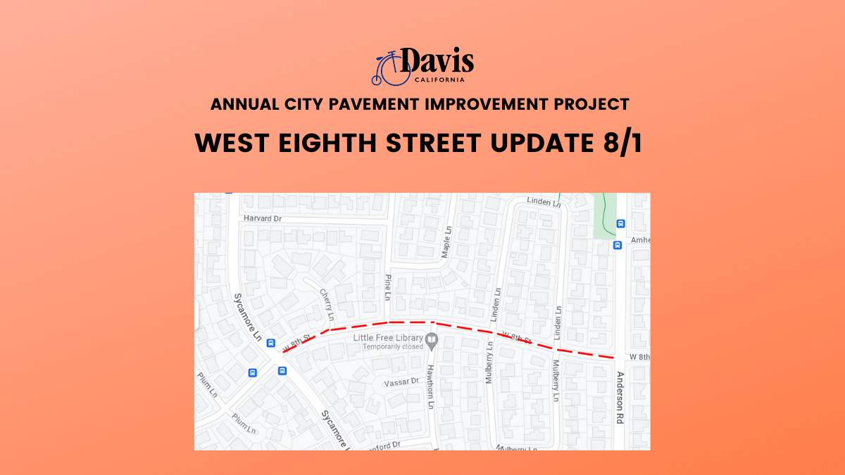 Work on West 8th Street will be performed tomorrow, Wednesday, August 2, and Thursday, August 3 ...