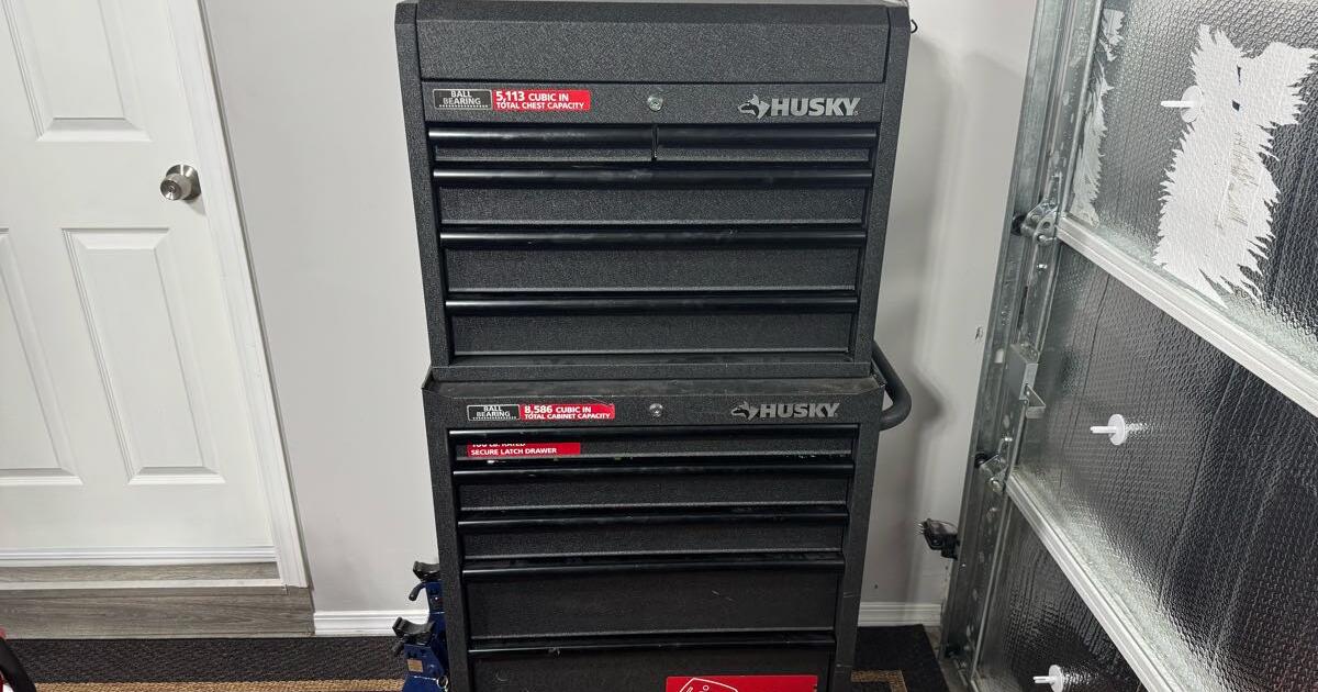HUSKY 10 drawer 27" medium duty rolling tool box toolbox too chest ...