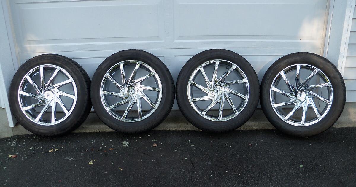 Pinnacle P90 Turbina 18x8 Chrome Wheels w/Desert Hawk H/T2 Achilles 235 ...