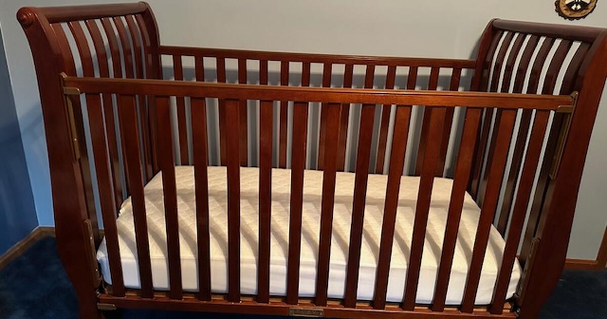 Baby Crib: Wooden Bright Future Crib with accessories! for $50 in ...