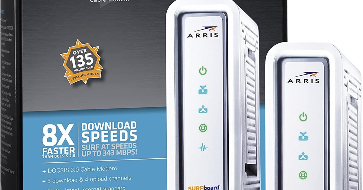 Like New in box ARRIS SURFboard SB6141 8x4 DOCSIS 3.0 Cable Modem for ...