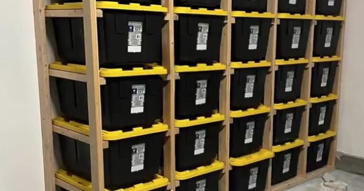 Custom Wooden Storage Racks for storage bins in Bellevue, WA | For Sale ...