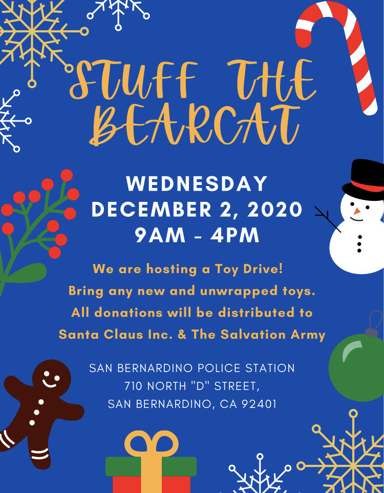 Stuff the Bearcat (San Bernardino Police Department) — Nextdoor — Nextdoor