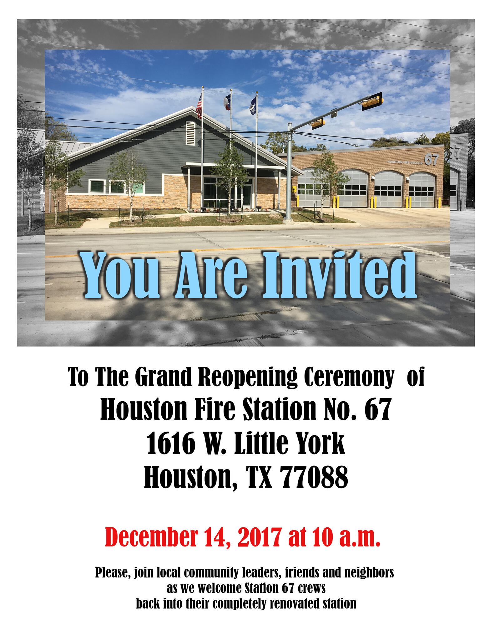 Fire Station 67 Reopening Event (Houston Fire Department) — Nextdoor ...
