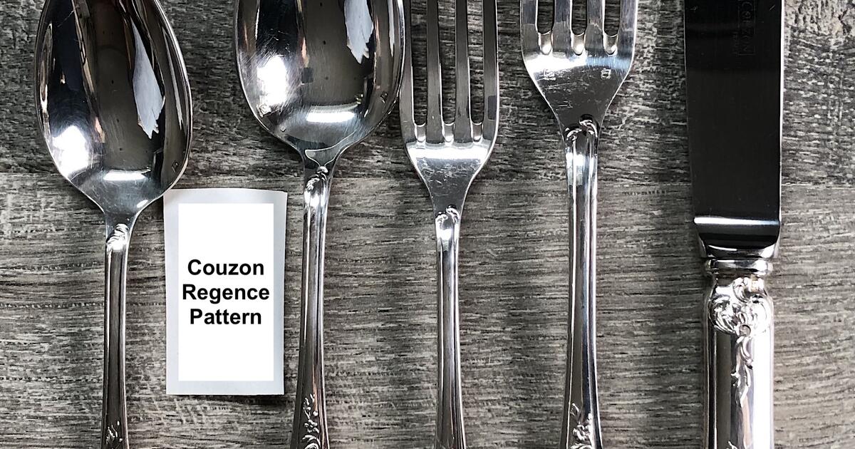 Couzon France Regence Silverplate Flatware - 5 piece place setting for ...