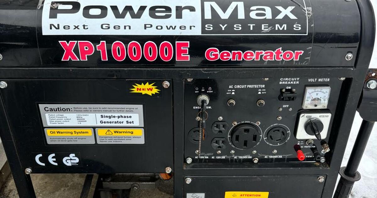 PowerMax XP10000E Generator for $325 in Hamburg, NY | For Sale & Free ...