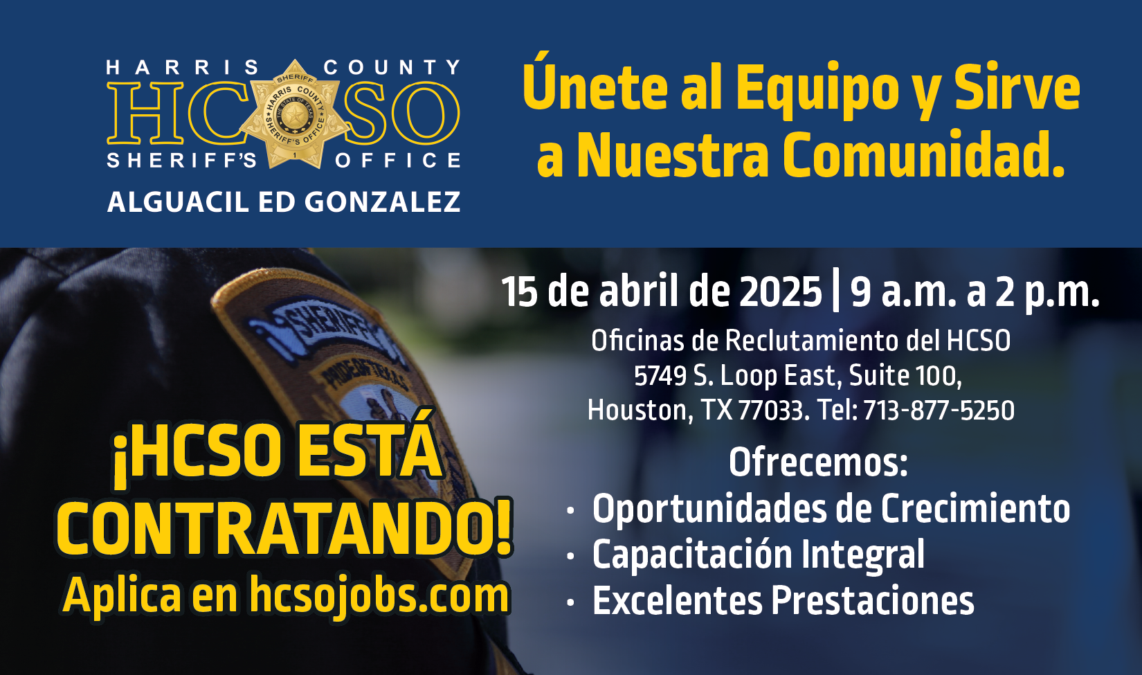 HCSO is Hiring!