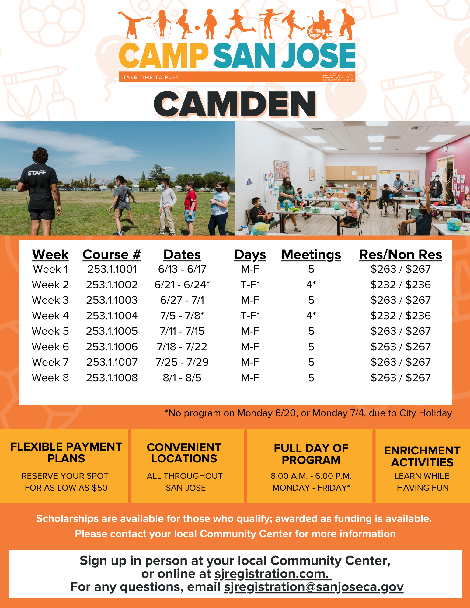 Summer 2022 Camp San José - Camden Community Center (City of San José ...