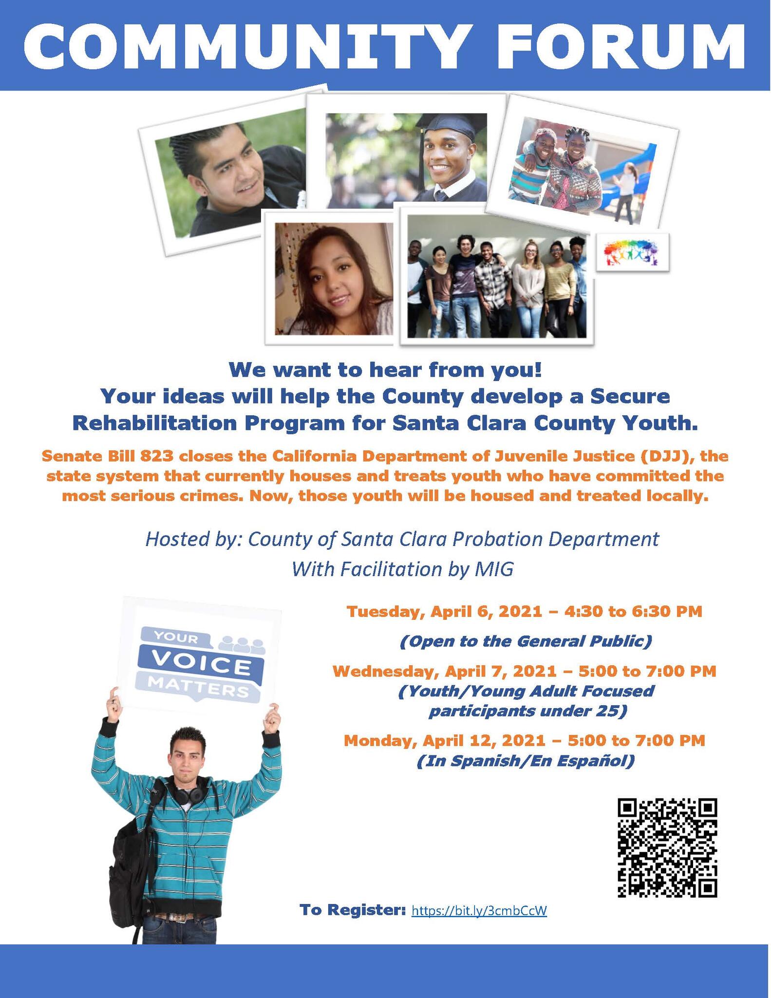 Community Forums: New Program for Youth in Juvenile System (County of ...