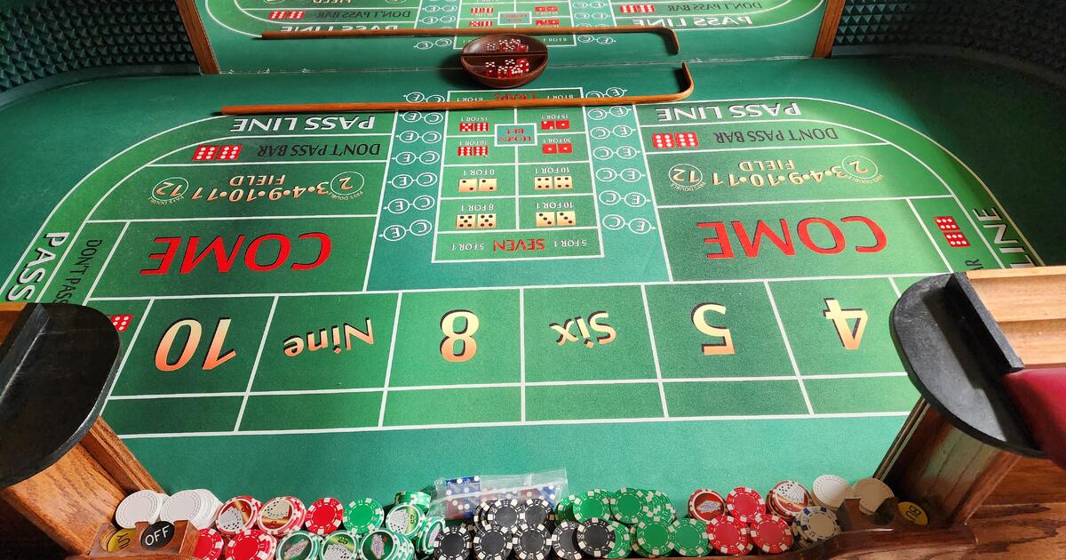 Pre-owned custom built 8 ft. Craps table with drink rail for $840 in ...