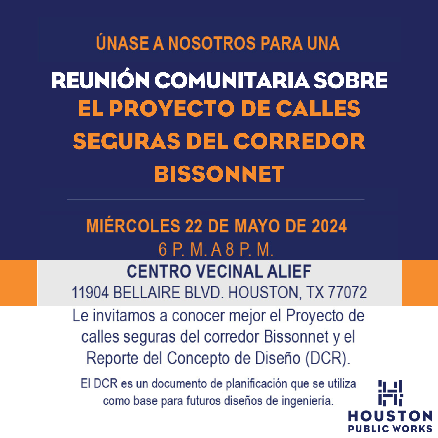 Second Bissonnet Street Community Meeting (Houston Public Works ...