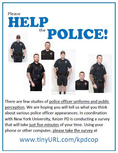 KPD requests citizen input on police uniforms (Keizer Police Department ...