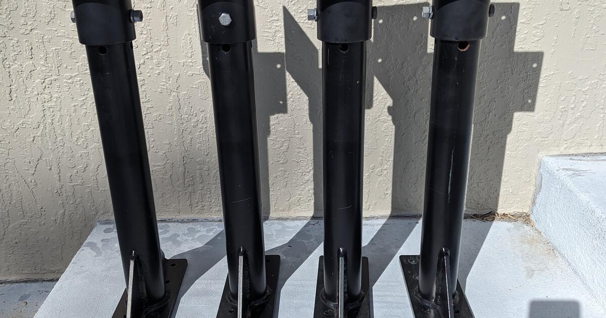 Skylift 18" Riser, 4" Saddle, Heavy Duty, Black Roof Riser 2/4 Pack ...