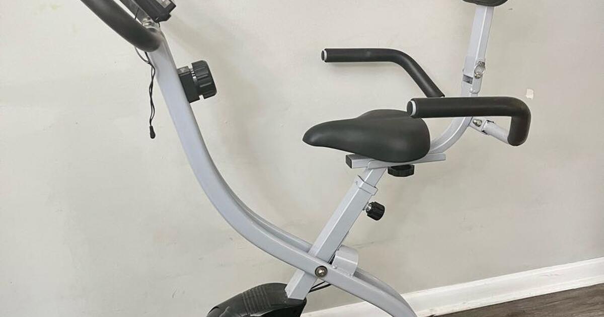 Innova Folding Upright stationary Bike with Backrest for $45 in ...