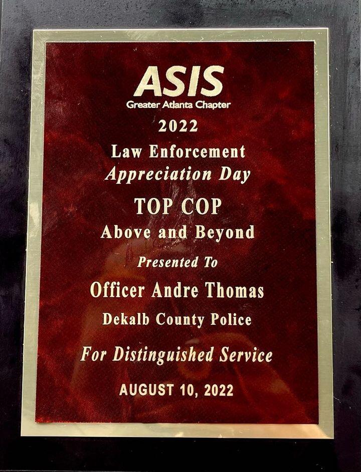 North Central Officer wins TOP COP AWARD! ... (DeKalb County Police ...