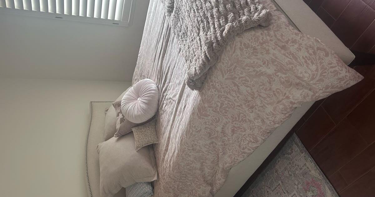 Crate & Barrel Queen Colette Bed frame for $300 in Thousand Oaks, CA | For Sale & Free — Nextdoor