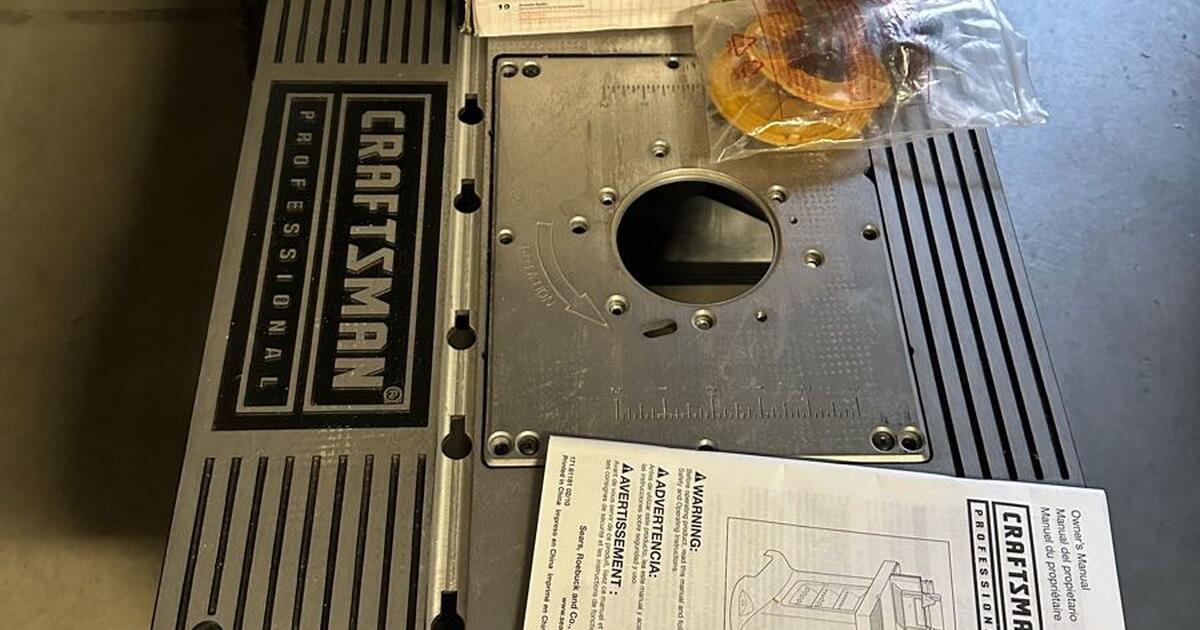 Craftsman Professional Router Table with Ridgid Router for $150 in ...