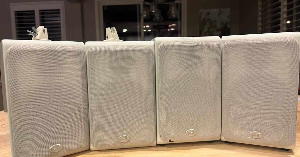 NHT Now hear this SB1 speakers (4) $25 each + speaker stands $30/2 for ...