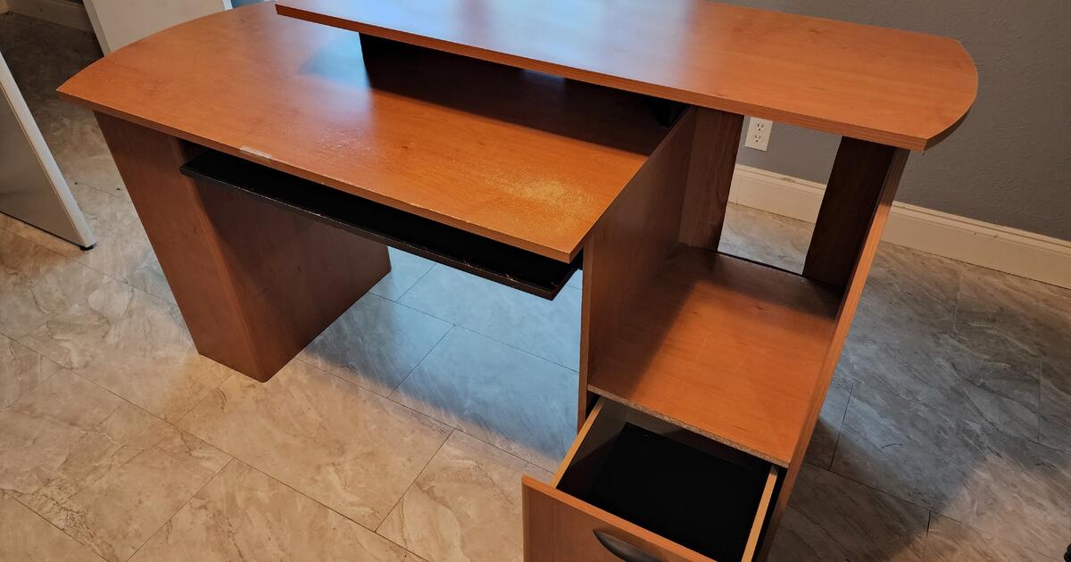 Nice double level desk w small built-in bookcase for Free in McKinney ...