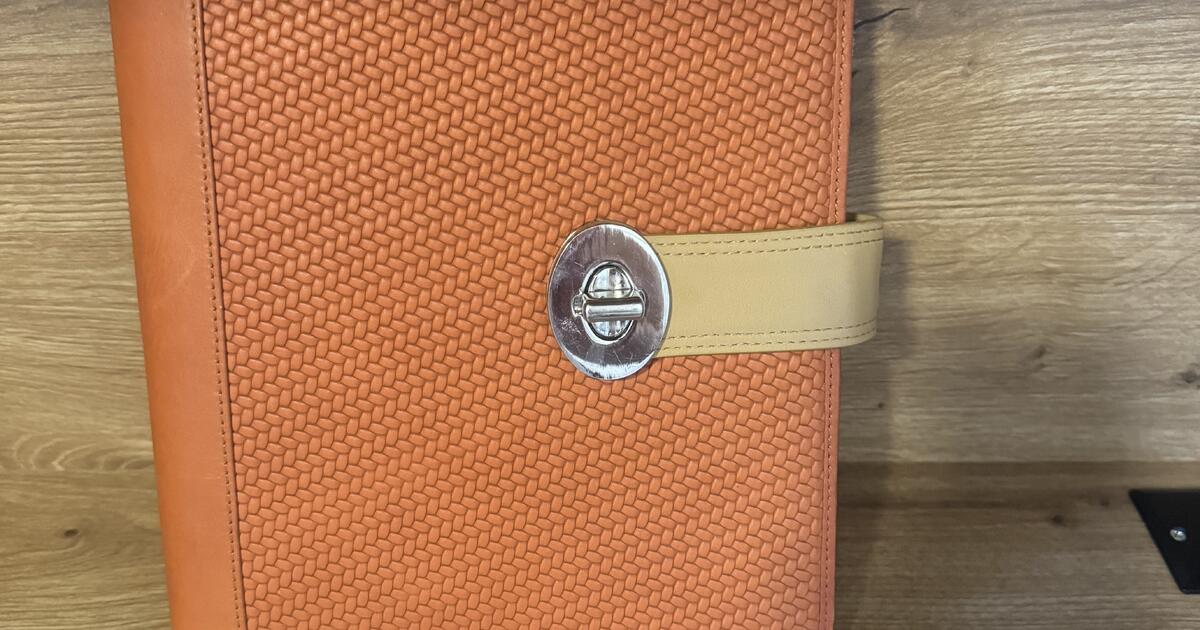 Levenger Orange and Beige Woven Leather Binder for $20 in Desert Hot ...