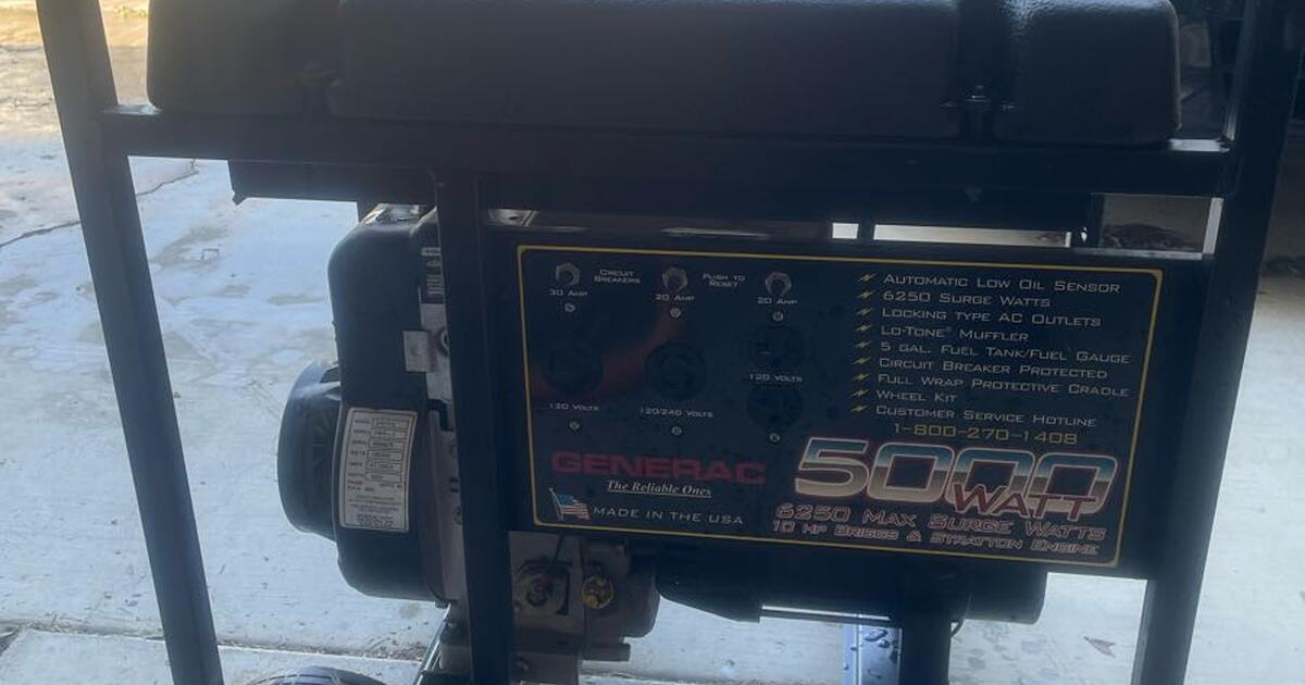 Generac 5000w generator for $250 in Clovis, CA | For Sale & Free — Nextdoor