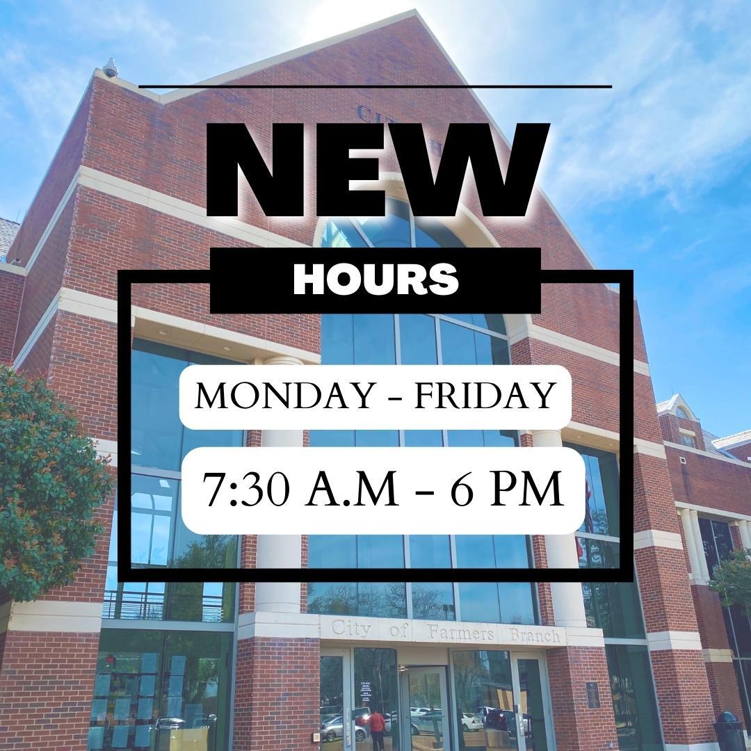 🕒 Important Update: New City Hall Hours Starting Monday! (City of ...