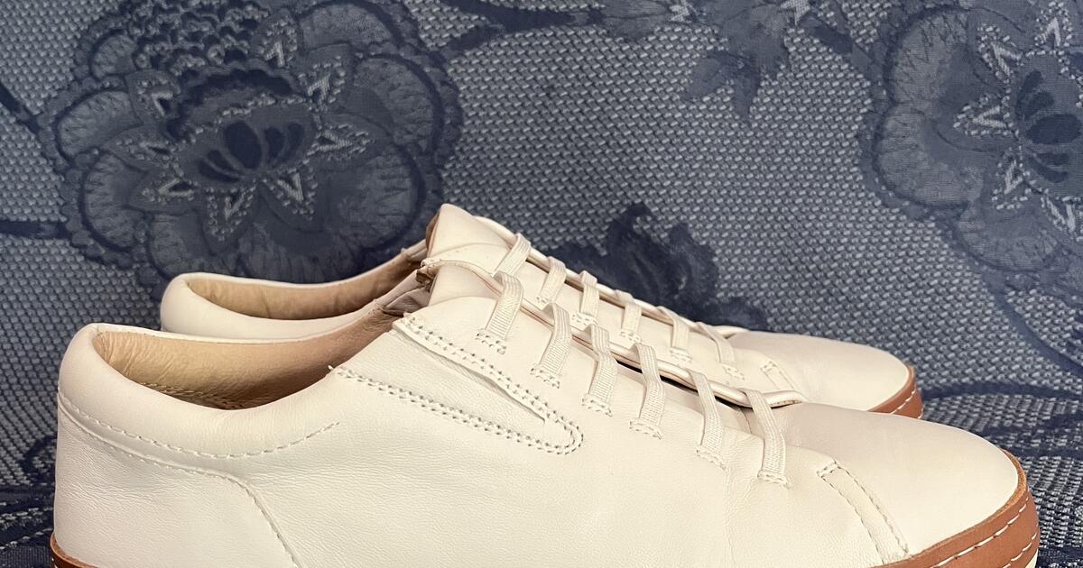 White Corso Como leather tennis shoes women’s size 8 great condition ...