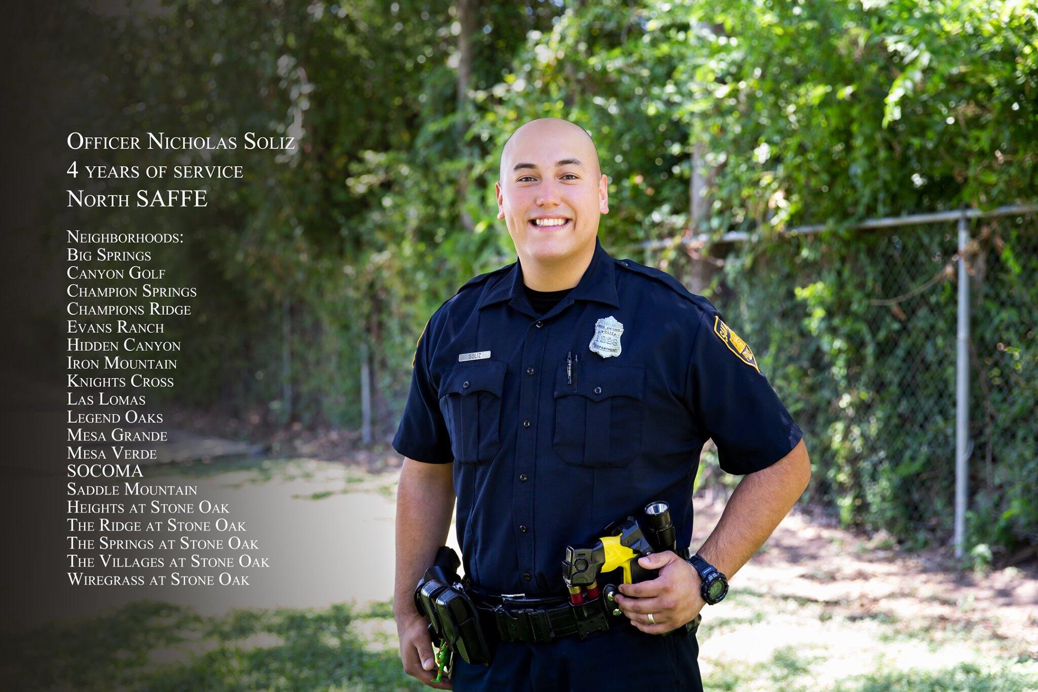 The other NEW SAFFE Officer for the Stone Oak area (San Antonio Police ...