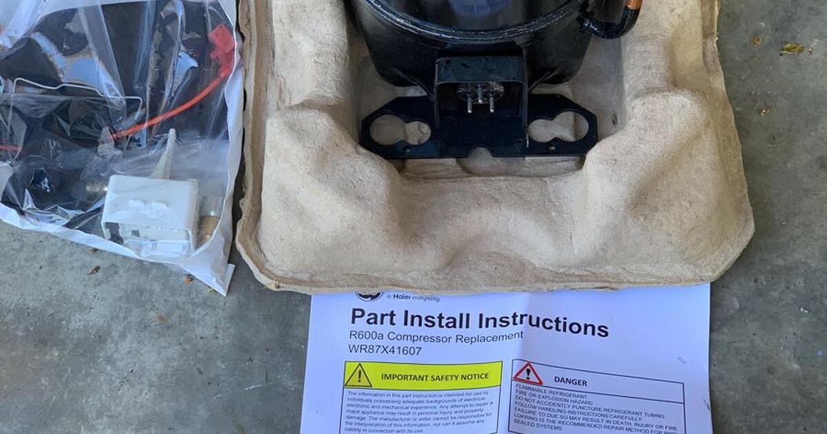 NEW GE refrigerator compressor replacement, WR87X41607 for $70 in Vass ...