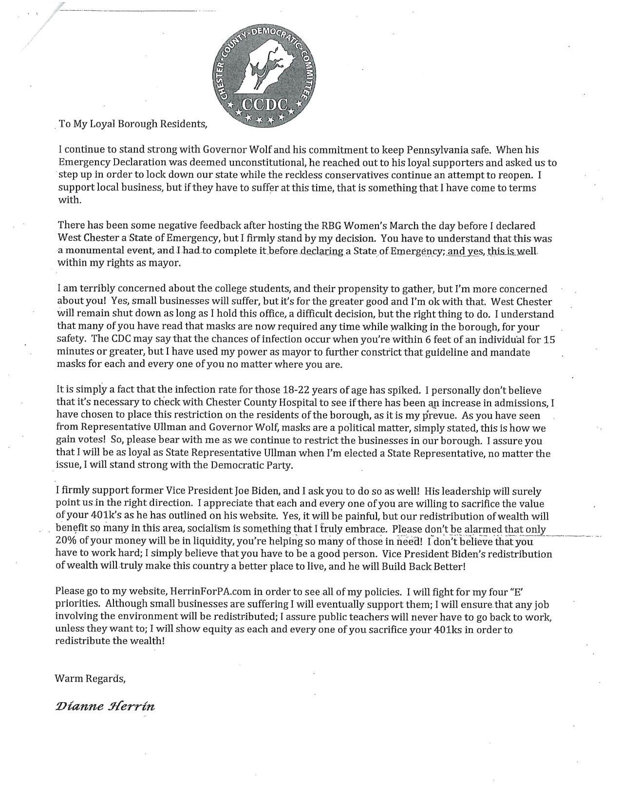 Suspicious Letter Investigation (West Chester Borough Police Department ...