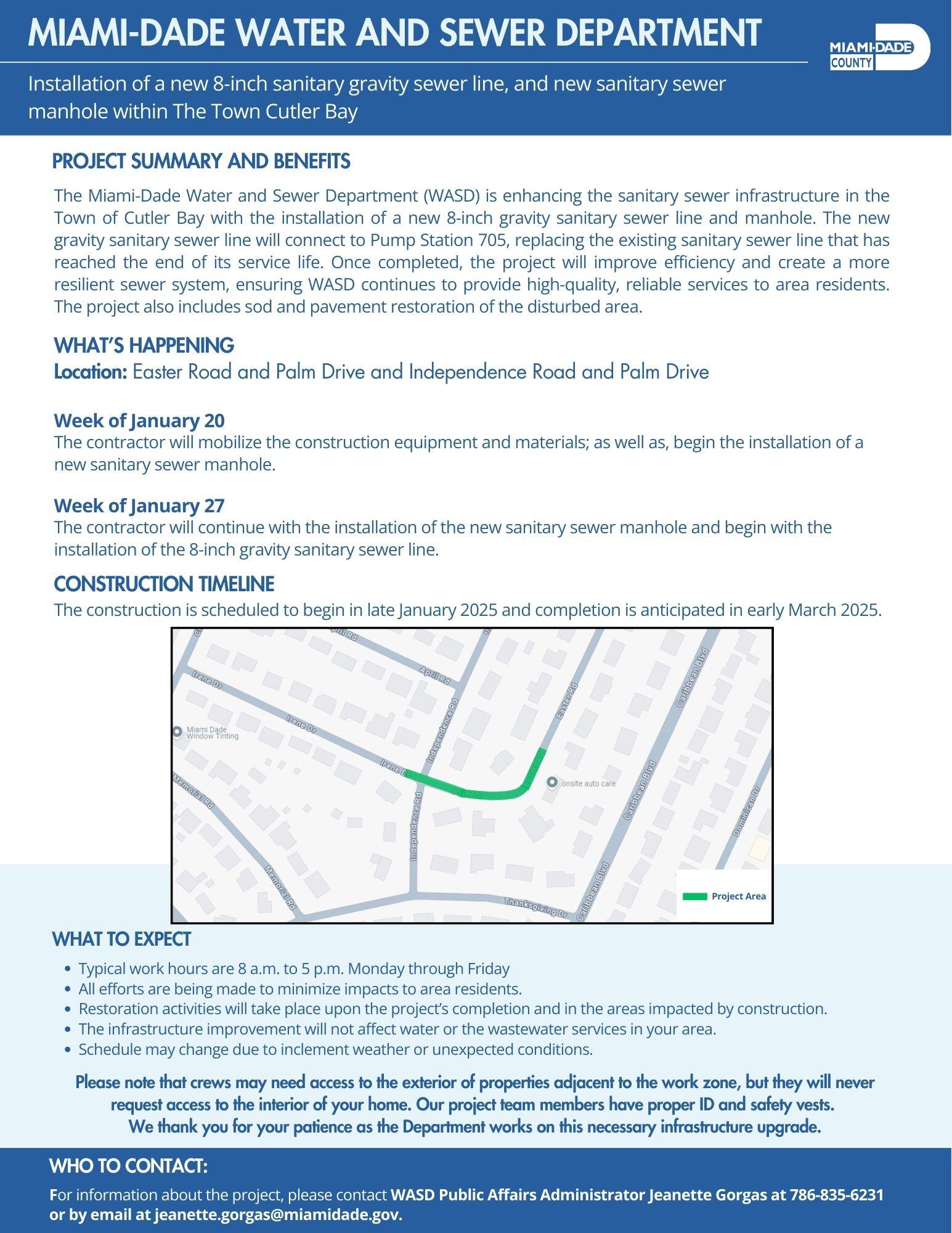 The Miami-Dade Water and Sewer Department (WASD) is enhancing the ...