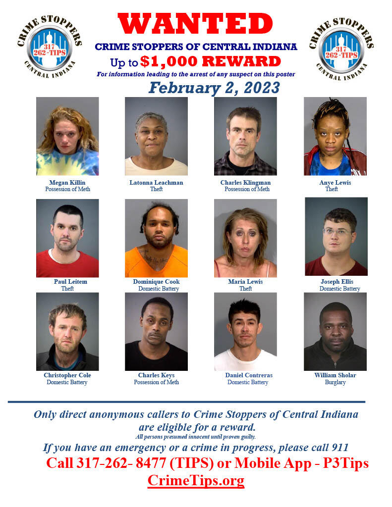 IMPD North District Crime Watch - WANTED Poster - February 2023 ...