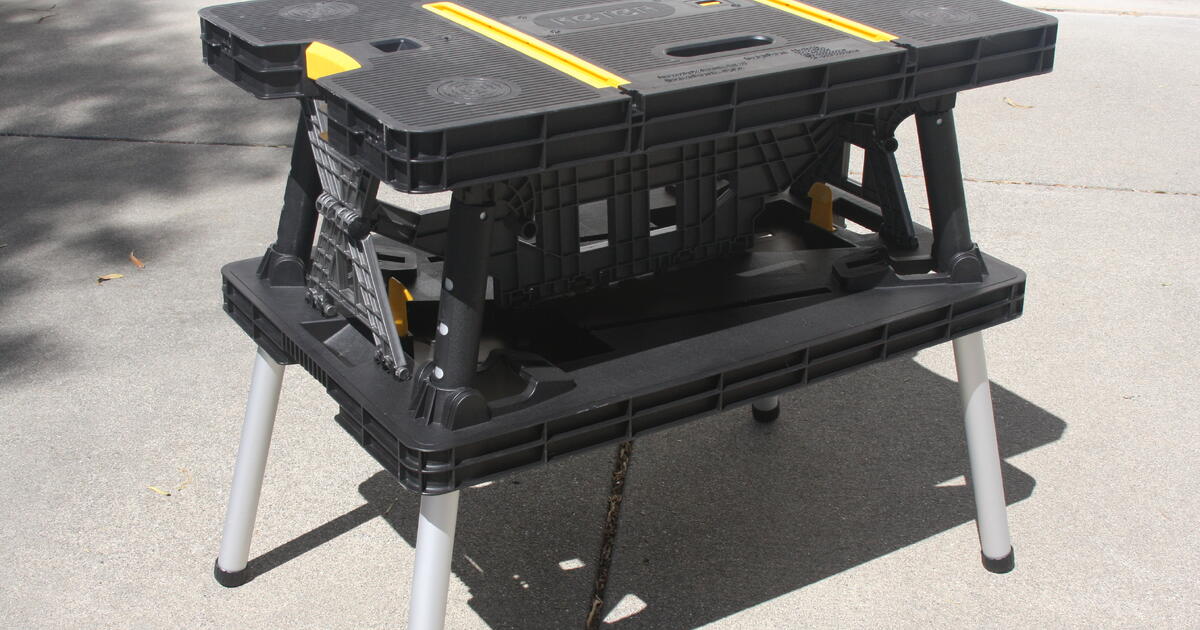 BRAND-NEW, KETER FOLDING WORKTABLE PRO SERIES, w/ADJUSTABLE CLAMPS for ...