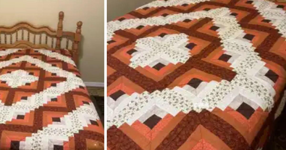 Queen handmade with love log cabin design quilt for $40 in Ocala, FL ...