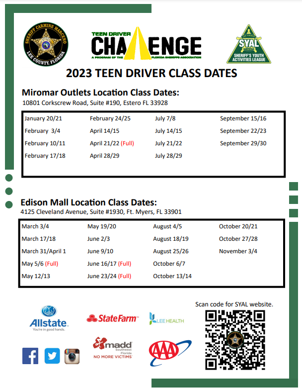 TEEN DRIVER CHALLENGE 2023 (Lee County Sheriff's Office) — Nextdoor ...