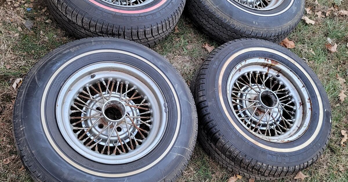 Vintage True Spoke Real Wire Wheels 15 5x4.75 CHEVELLE CUTLASS GTO ...
