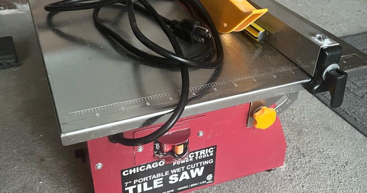Chicago Electric 7" Portable Wet Cutting Tile Saw for $50 in Covington ...