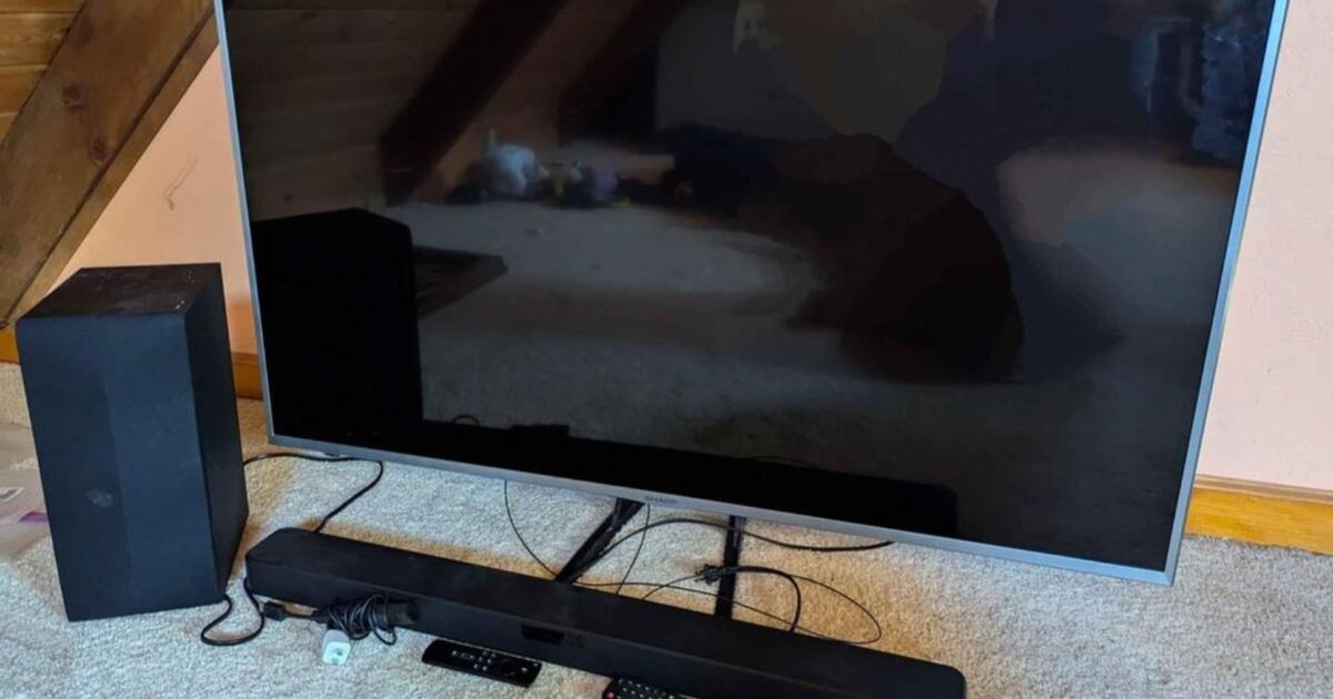 TV set up! Sharp TV, Amazon fire stick 4K, LG soundbar and subwoofer ...