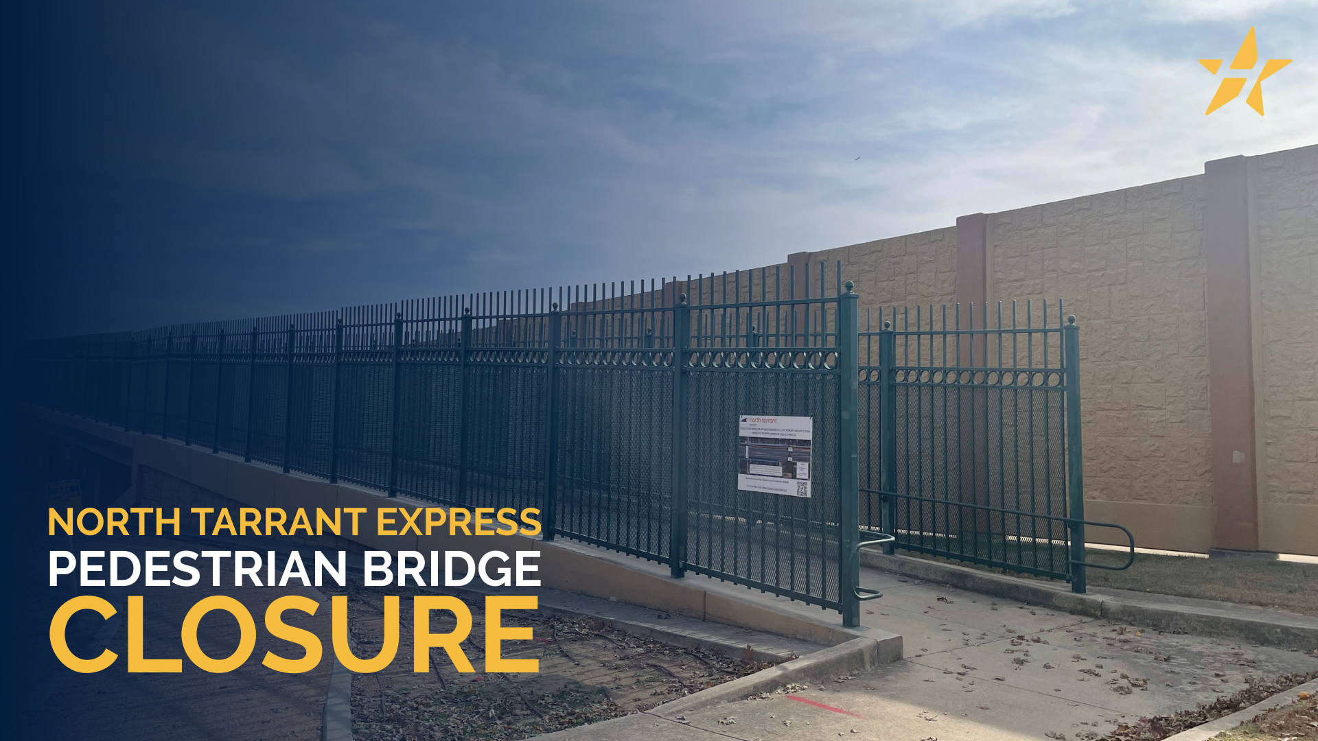 Beginning January 5, 2026, the Hurstview Pedestrian Bridge will close ...