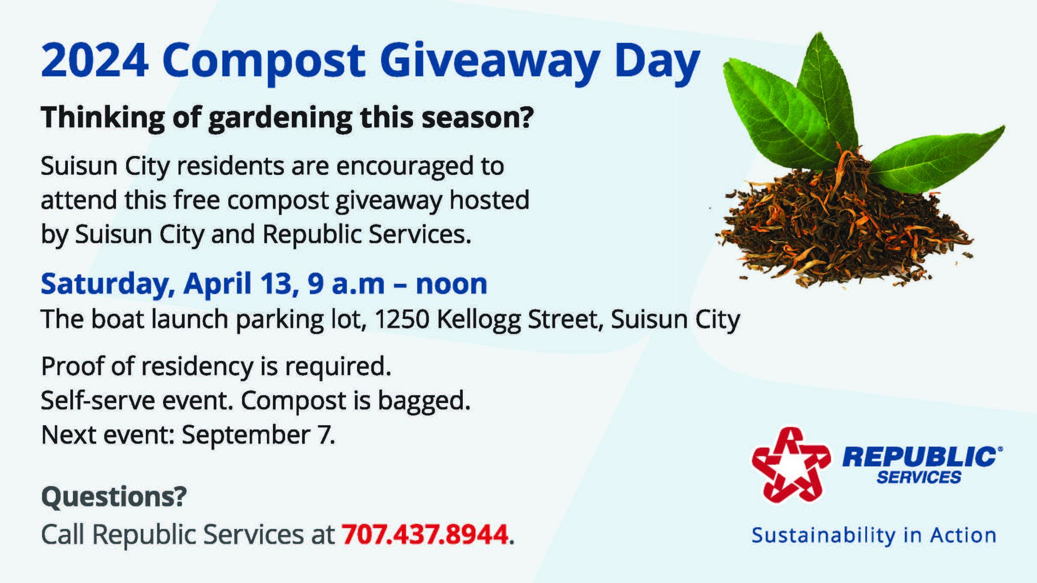 FREE Compost Giveaway Day 2024 - Saturday, April 13th - 9am to Noon ...
