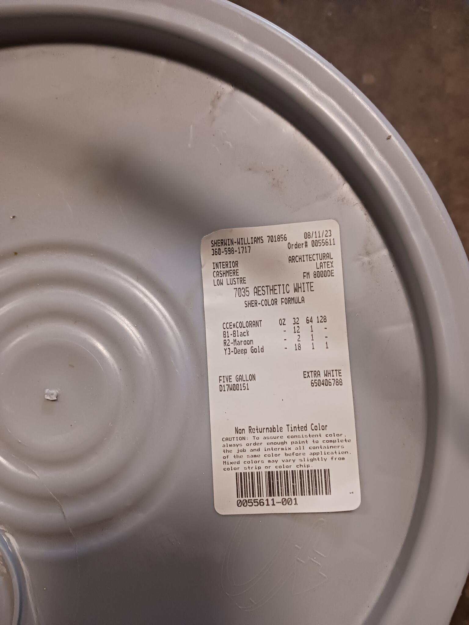 Paint - 5 gallons - Sherwin Williams Cashmere Low Lustre for $40 in ...