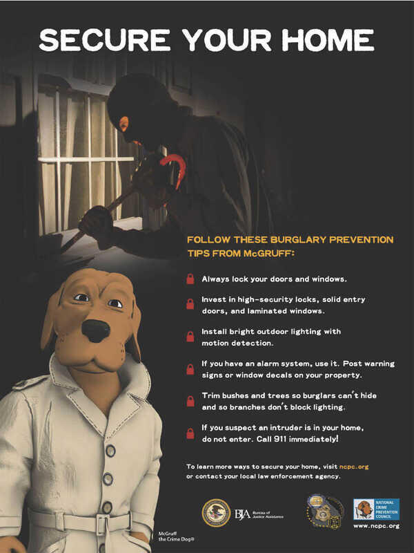 Follow These Burglary Prevention Tips from McGruff: (DeKalb County ...