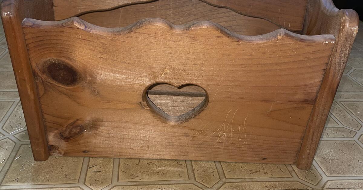 Vintage Amish Made Wood Oak Magazine Storage Rack Newspaper Rack w ...