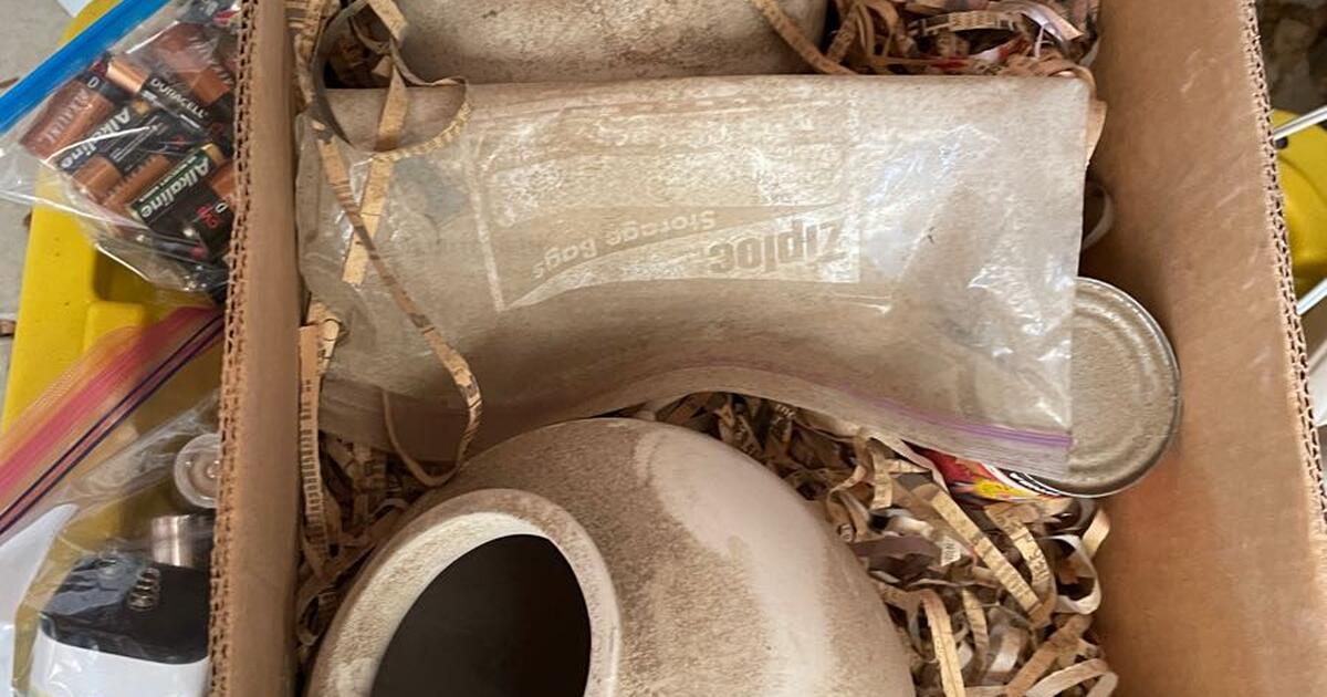 Free cleaned greenware 2 vases. ( old paint and art supplies too) for ...