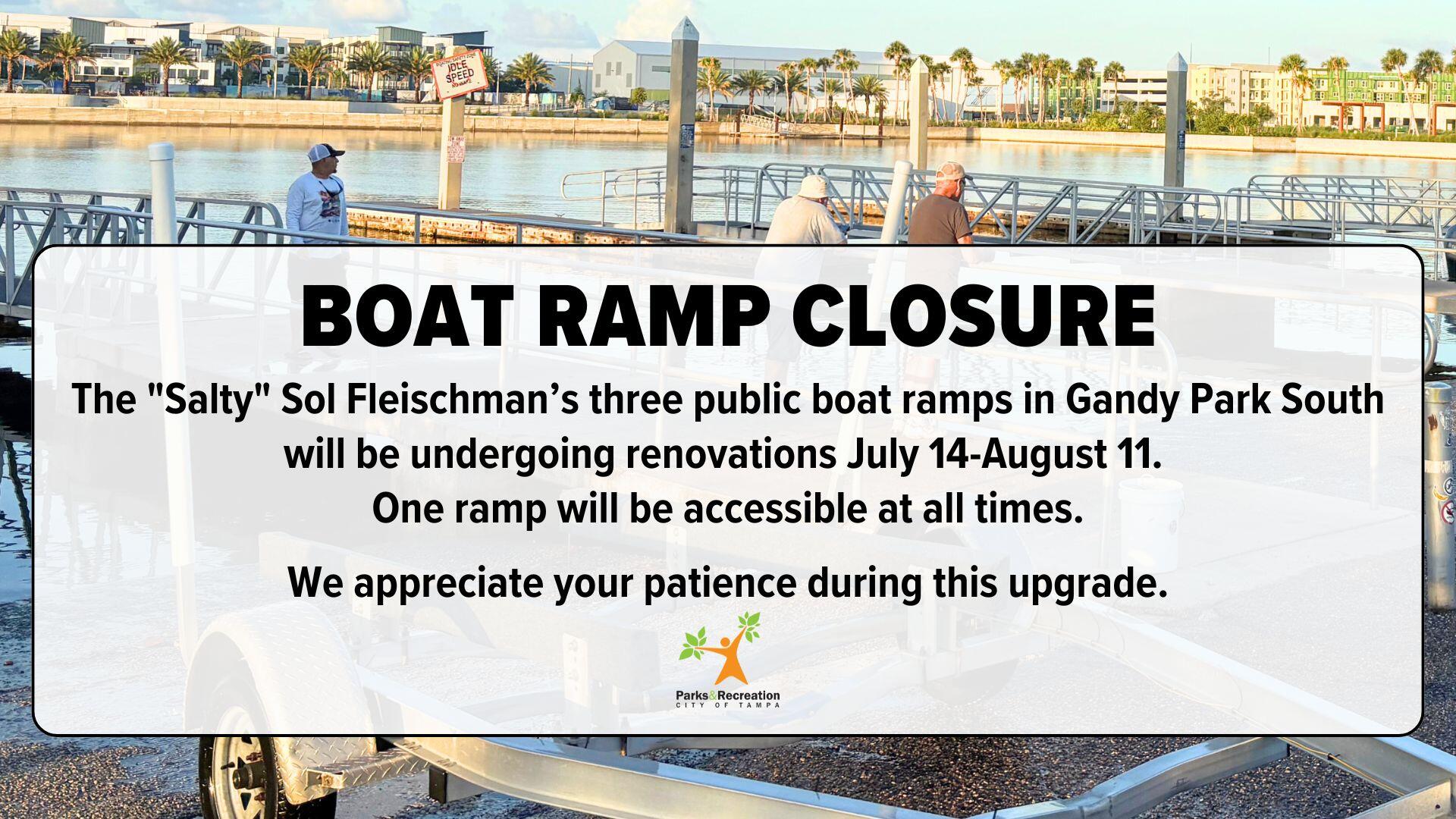 The “Salty” Sol Fleischman’s three public boat ramps in Gandy Park ...