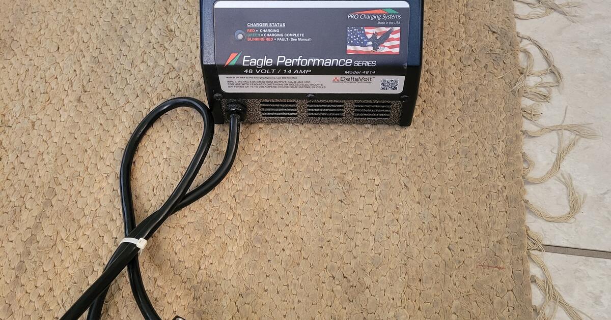 2019-48 volt/14amp golf cart battery charger-crows foot plug for $100 ...