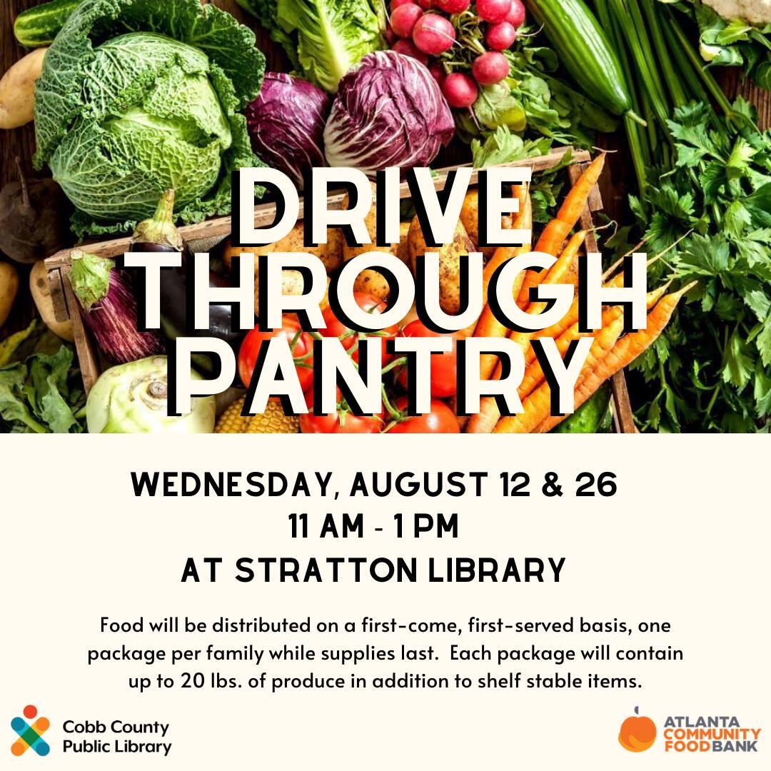 Drive-thru food pantry at Stratton Library (Cobb County Government ...