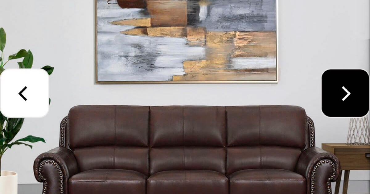 New Brown Leather Couch . Abbyson Austin Brown Leather Sofa for $650 in ...