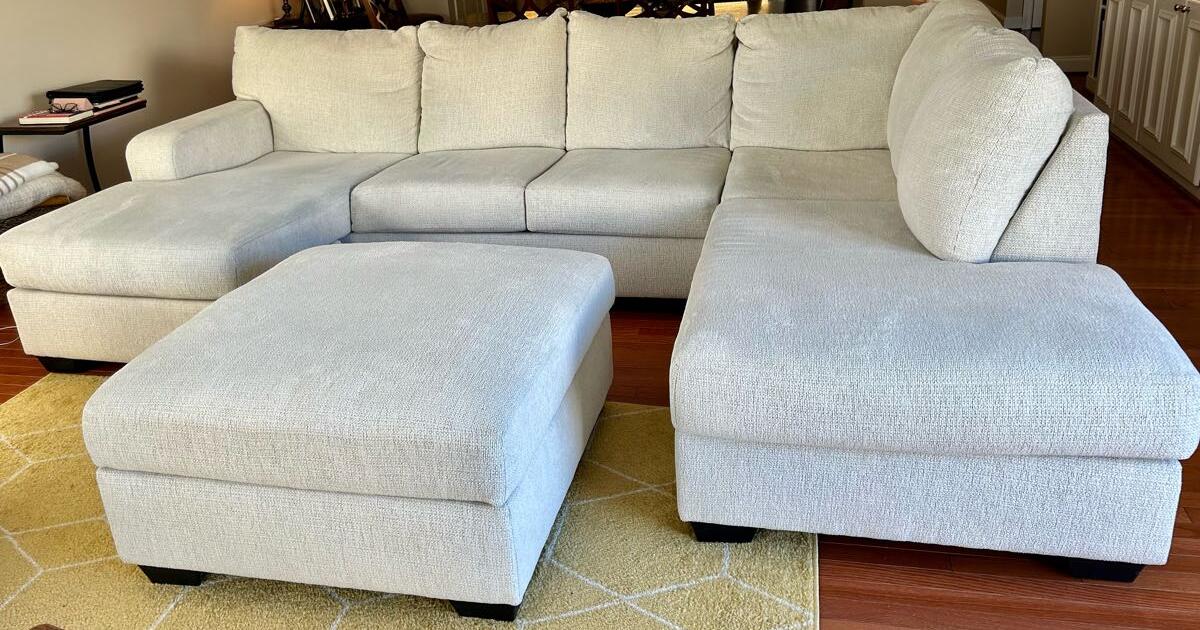 Ashley Sectional and Ottoman for $555 in Havre De Grace, MD | For Sale ...
