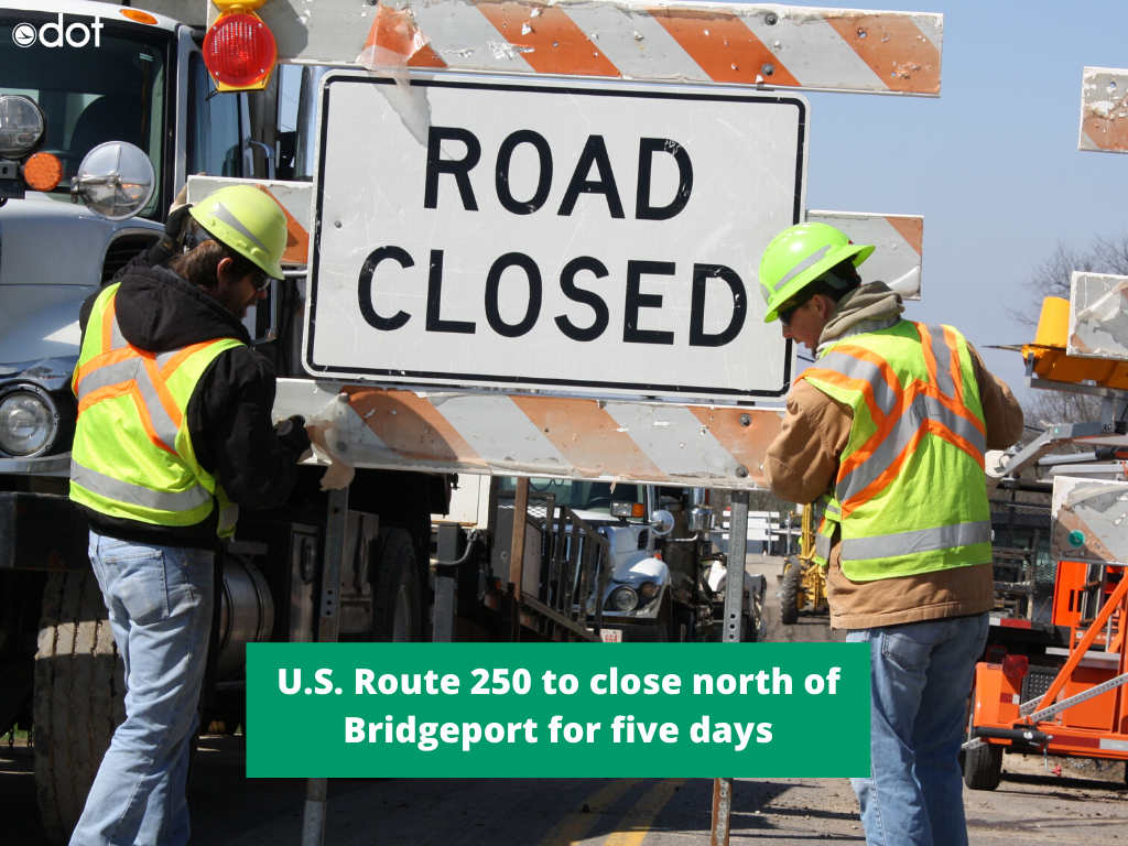 U.S. Route 250 to close north of Bridgeport for five days (Ohio ...